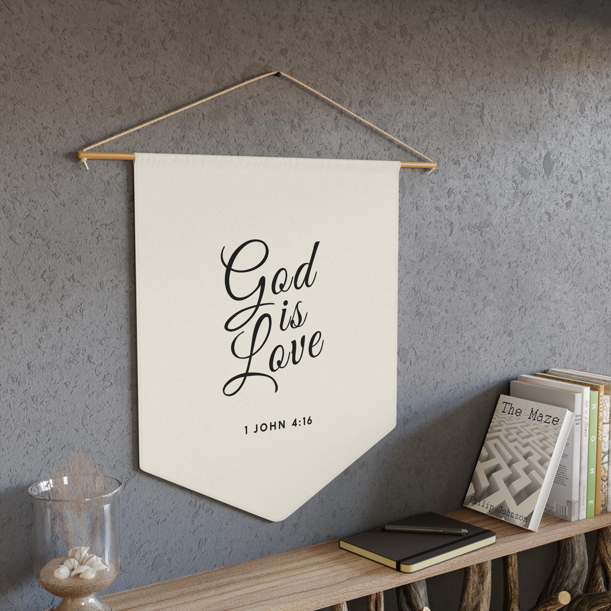 Pick Colors | God is Love Wall Art | Religious Home Decor | Spiritual ...