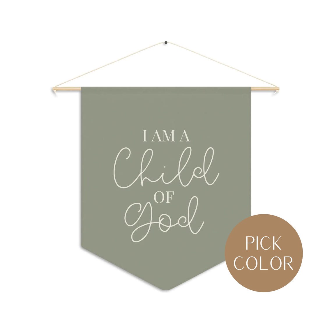 Custom Colors | I Am a Child of God Wall Hanging Pennant | 2 ...