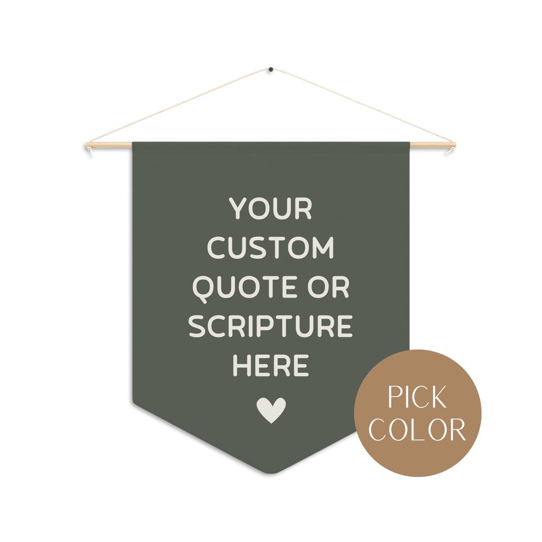 Custom Scripture Banner - Personalized Bible Verse Wall Hanging ...