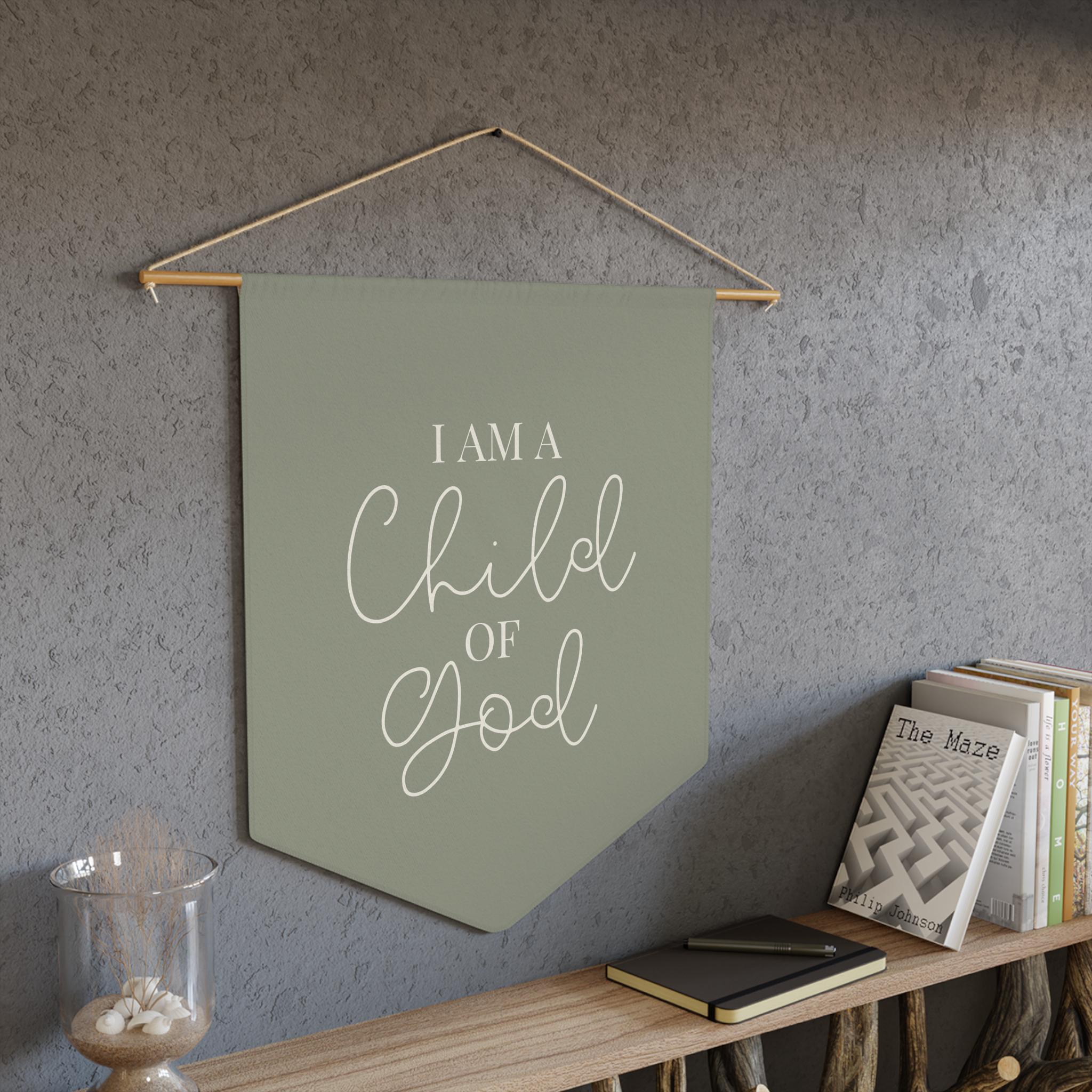 Custom Colors | I Am a Child of God Wall Hanging Pennant | 2 ...
