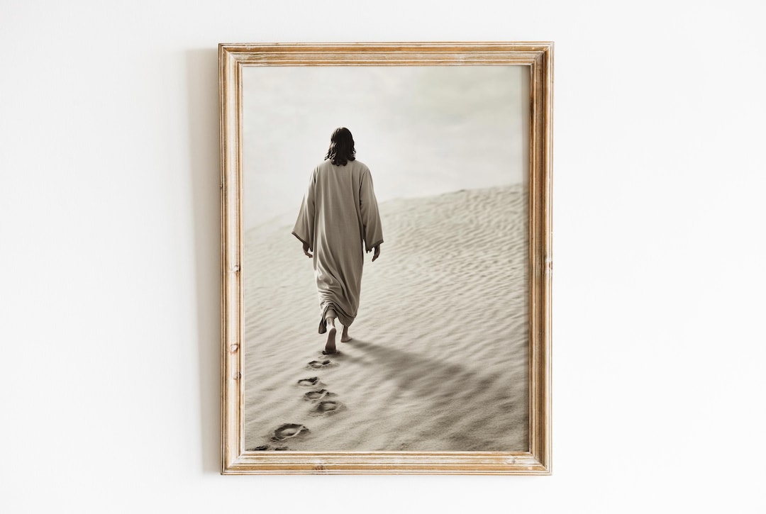 Christ's Footsteps in the Sand Digital File | Follow in My Footsteps ...