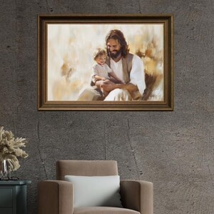 Christ Holding Baby Painting | Jesus and Baby Wall Art | Jesus & Child ...