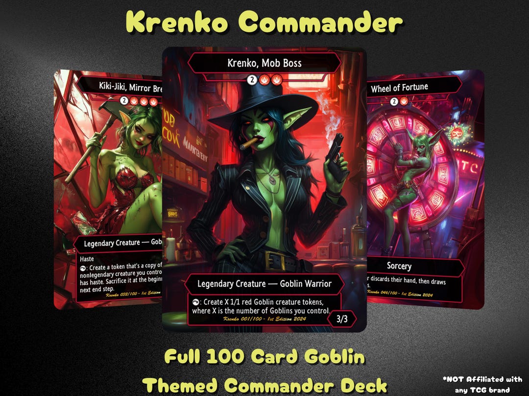 Krenko Commander Goblin Deck – Custom Cards for Casual Play - Etsy