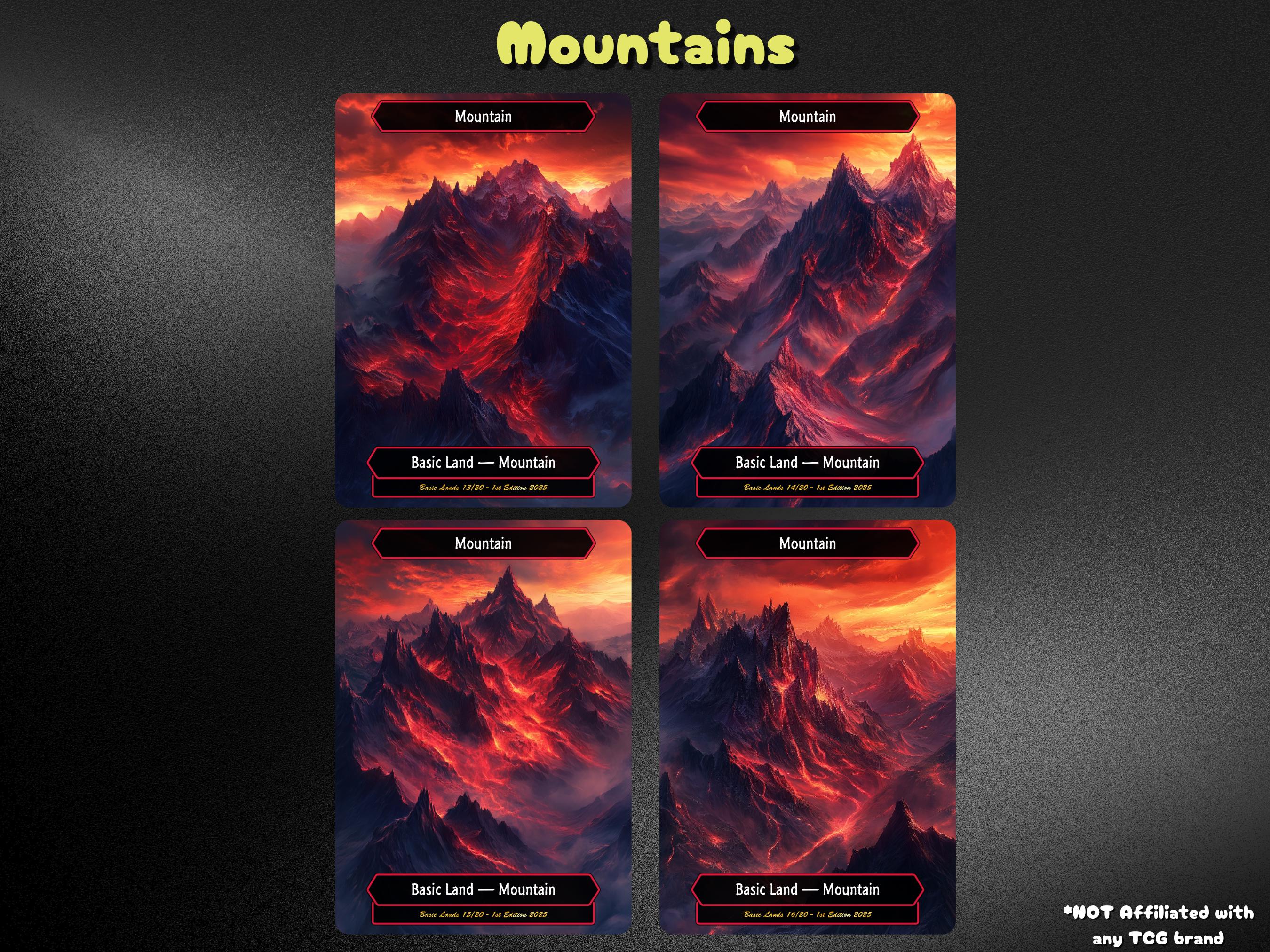 20X Custom Fantasy Land Cards – Full-art Set With Unique Artwork - Etsy