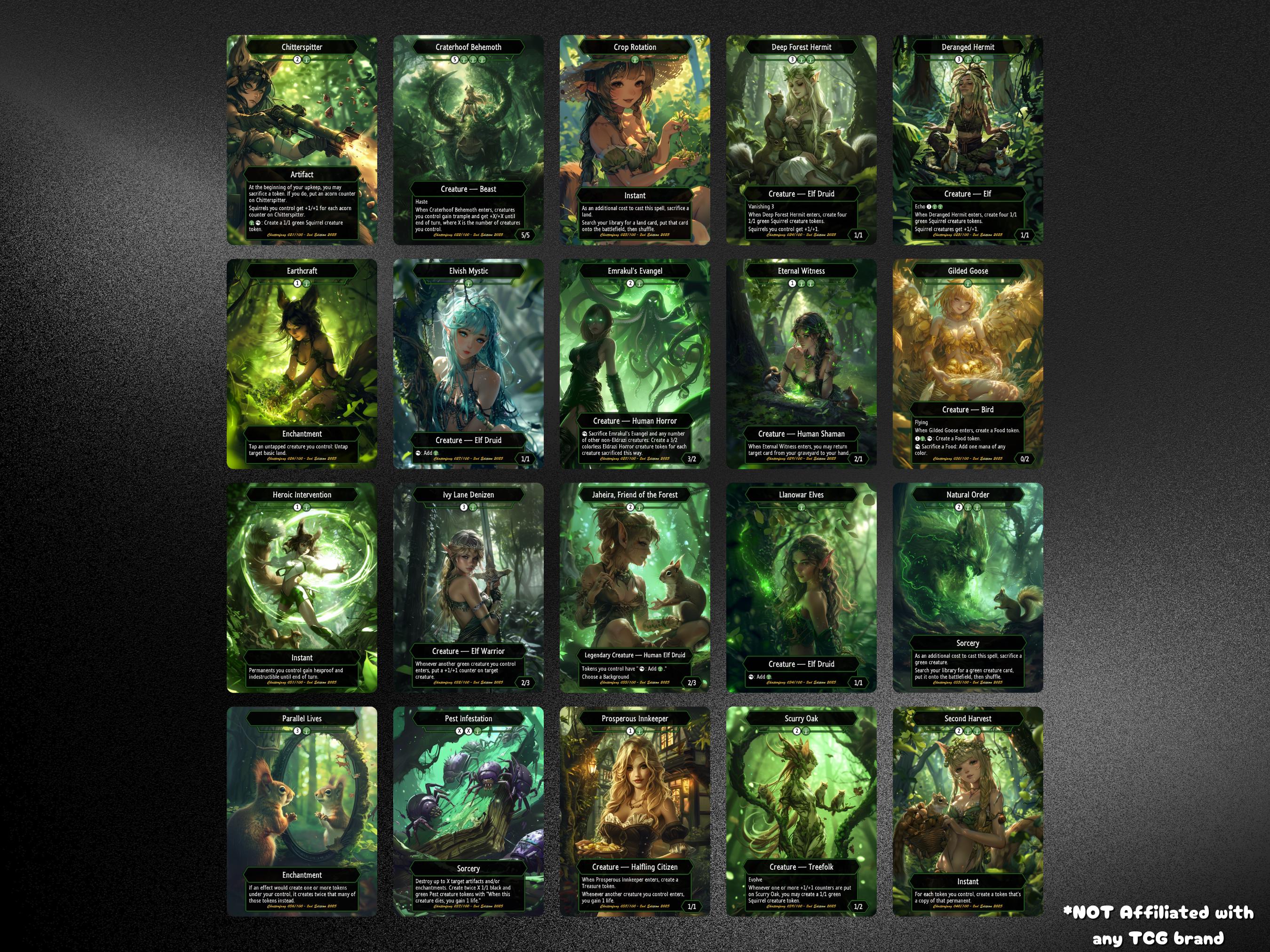 Chatterfang Commander Squirrel Deck – Custom Cards for Casual Play - Etsy
