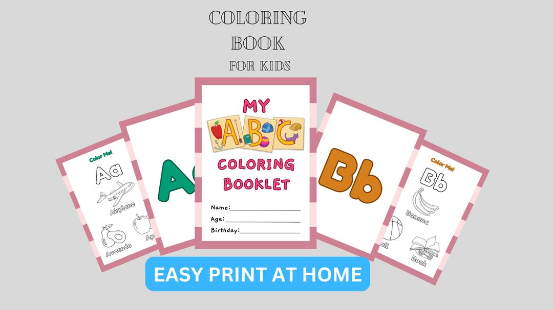 Alphabet Coloring Book for Kids – A to Z Objects to Color – Educational ...