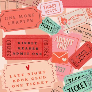 Ticket Kindle Insert PNG - Printable Kindle Insert - Downloadable ...
