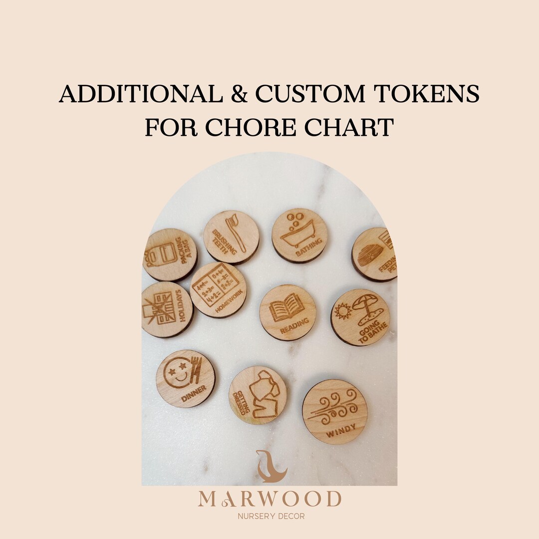 Additional Tokens for Chore Chart, Custom Tokens, Personalized Tokens ...