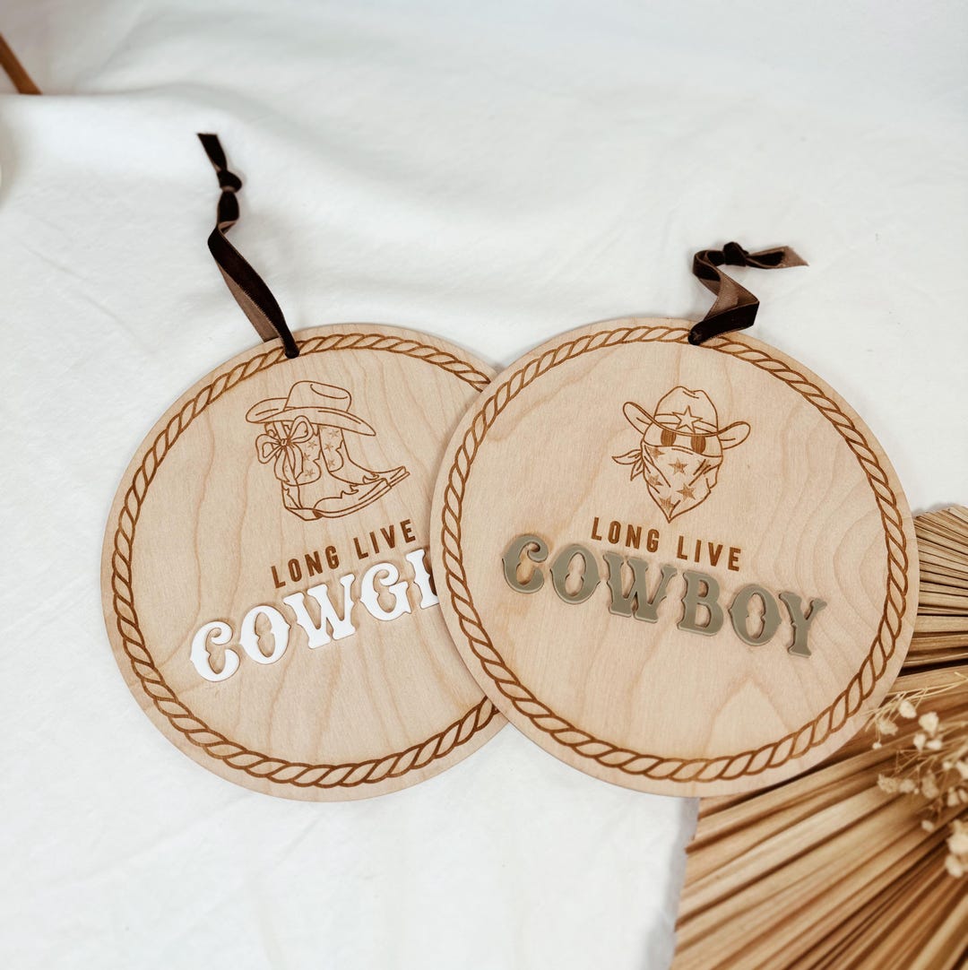Long Live Cowboy Wood Sign, Cowgirl Room Sign, Western Nursery Decor ...