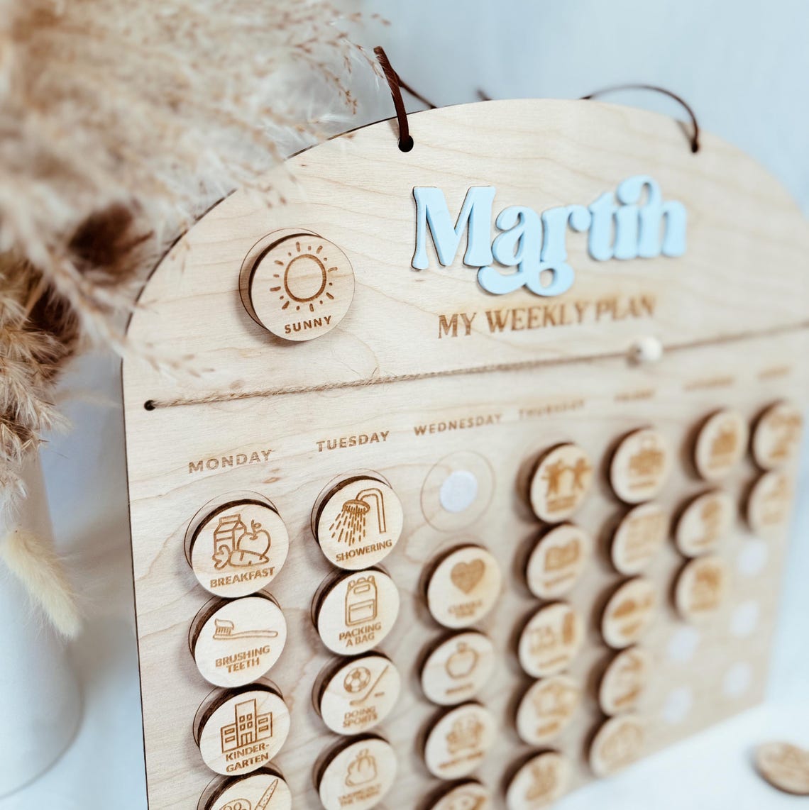 Custom Kids Weekly Planner, Kids Chore Chart, Visual Schedule Board ...