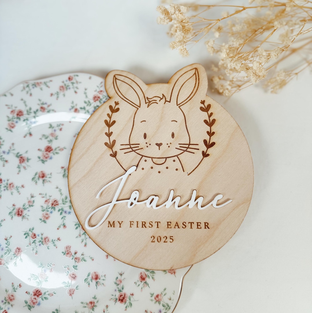 First Easter Baby Sign, Custom Easter Bunny, Personalized Easter Gift ...