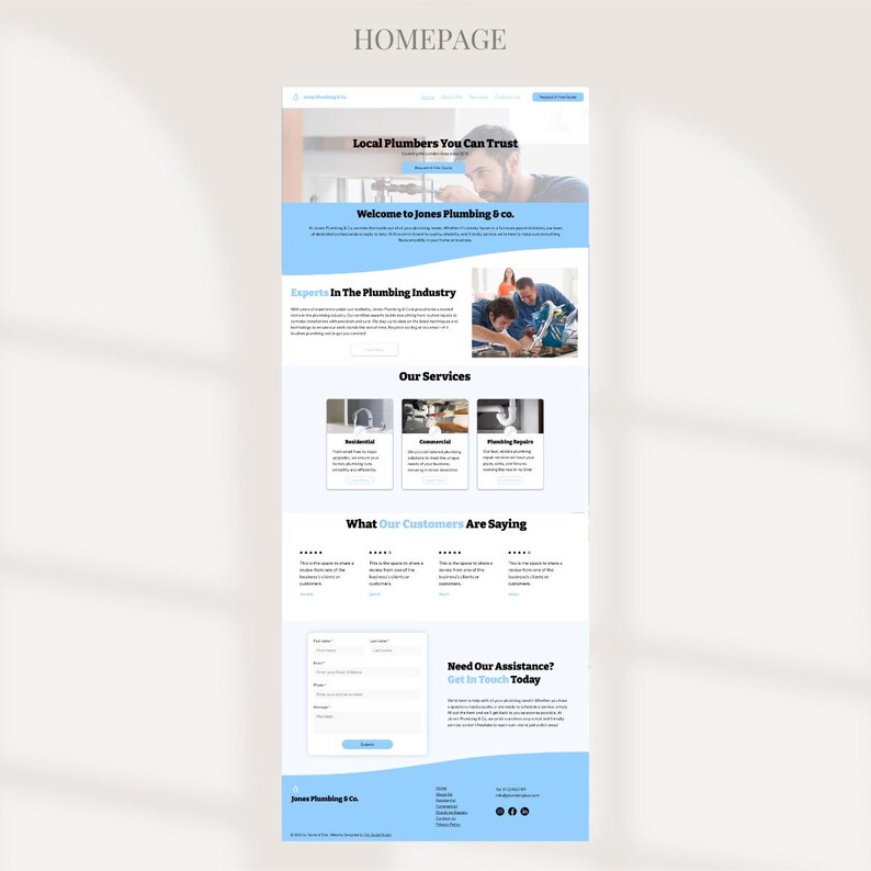 Premium Wix Studio Website Template for Plumber, Handyman, Electrician ...