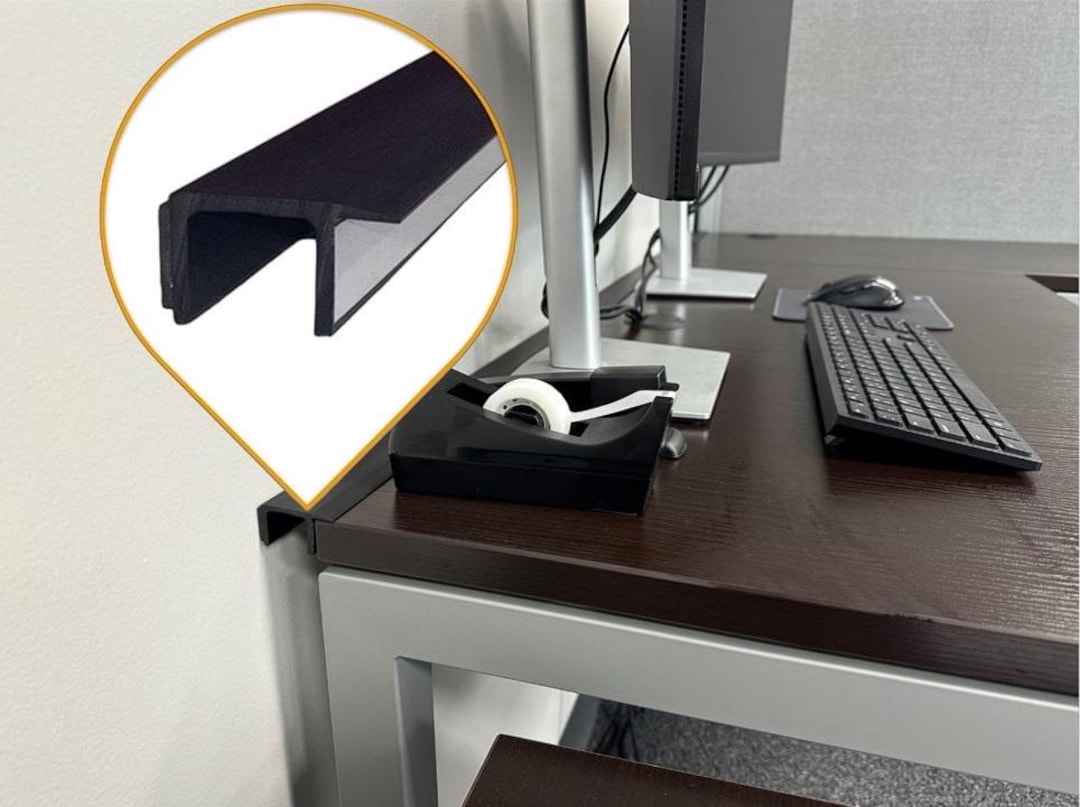 Desk to Wall Gap Filler – Durable PVC Plastic Office Desk Attachment ...