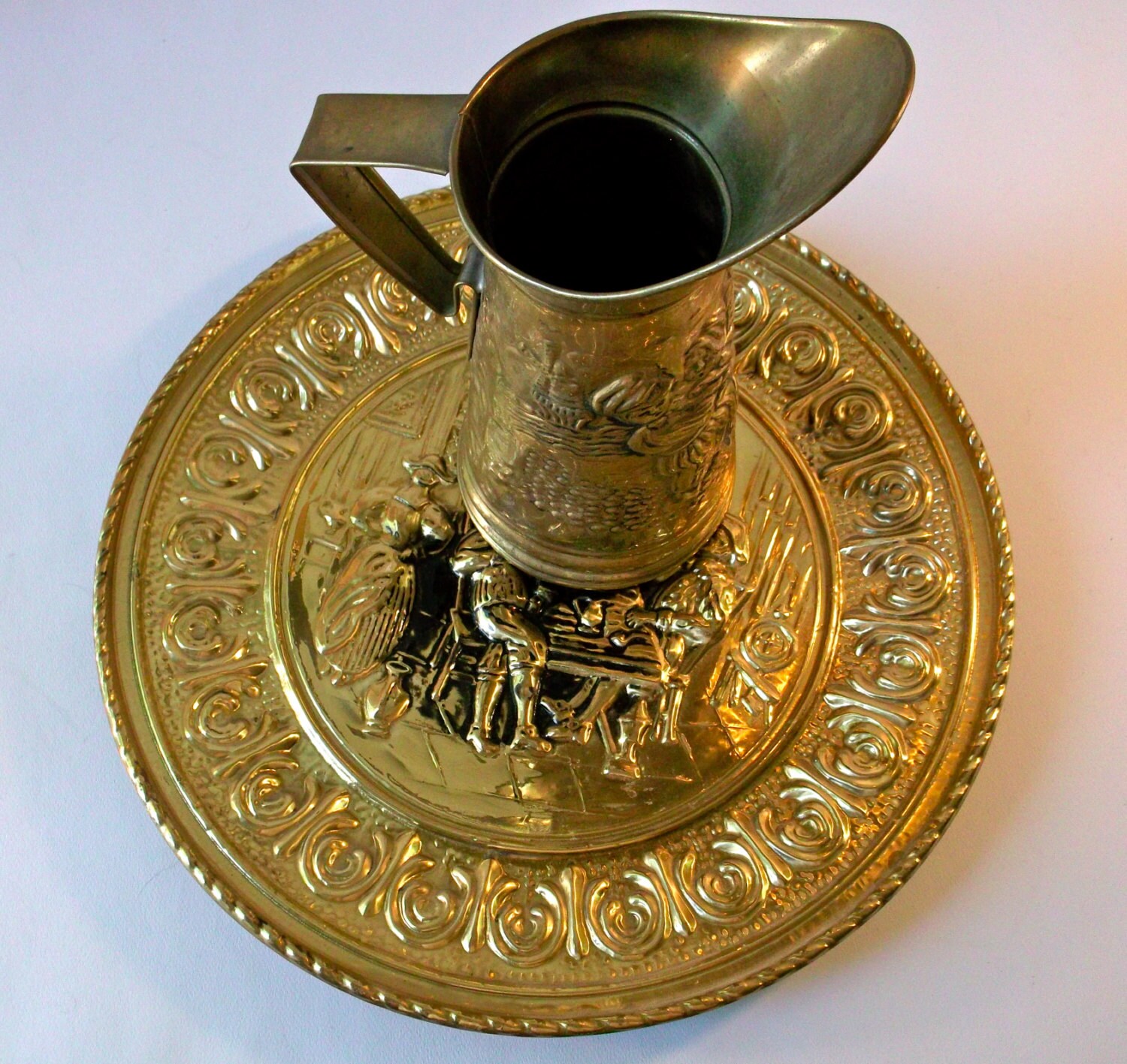 Pitcher Brass Pitcher Embossed Water Pitcher Beer Pitcher - Etsy