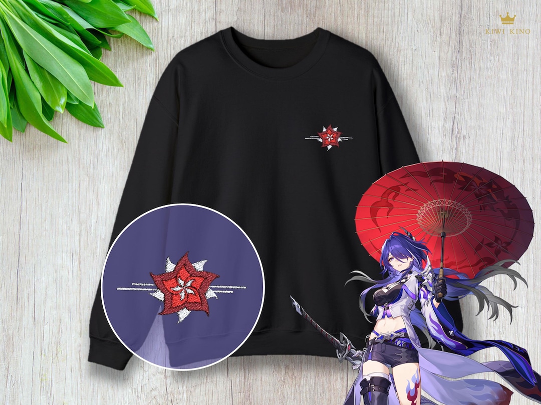 Embroidered Honkai Star Rail Acheron Unisex Heavy Crewneck Sweatshirt ...
