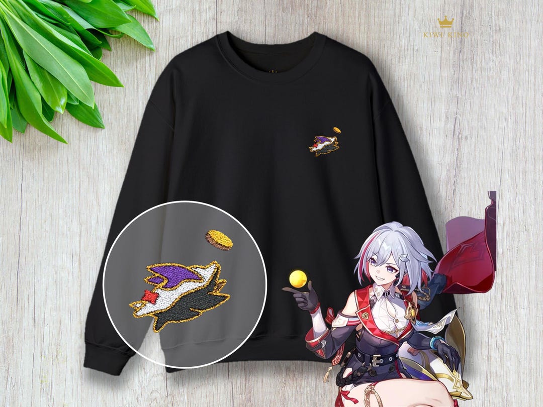 Embroidered Honkai Star Rail Topaz Unisex Heavy Crewneck Sweatshirt ...