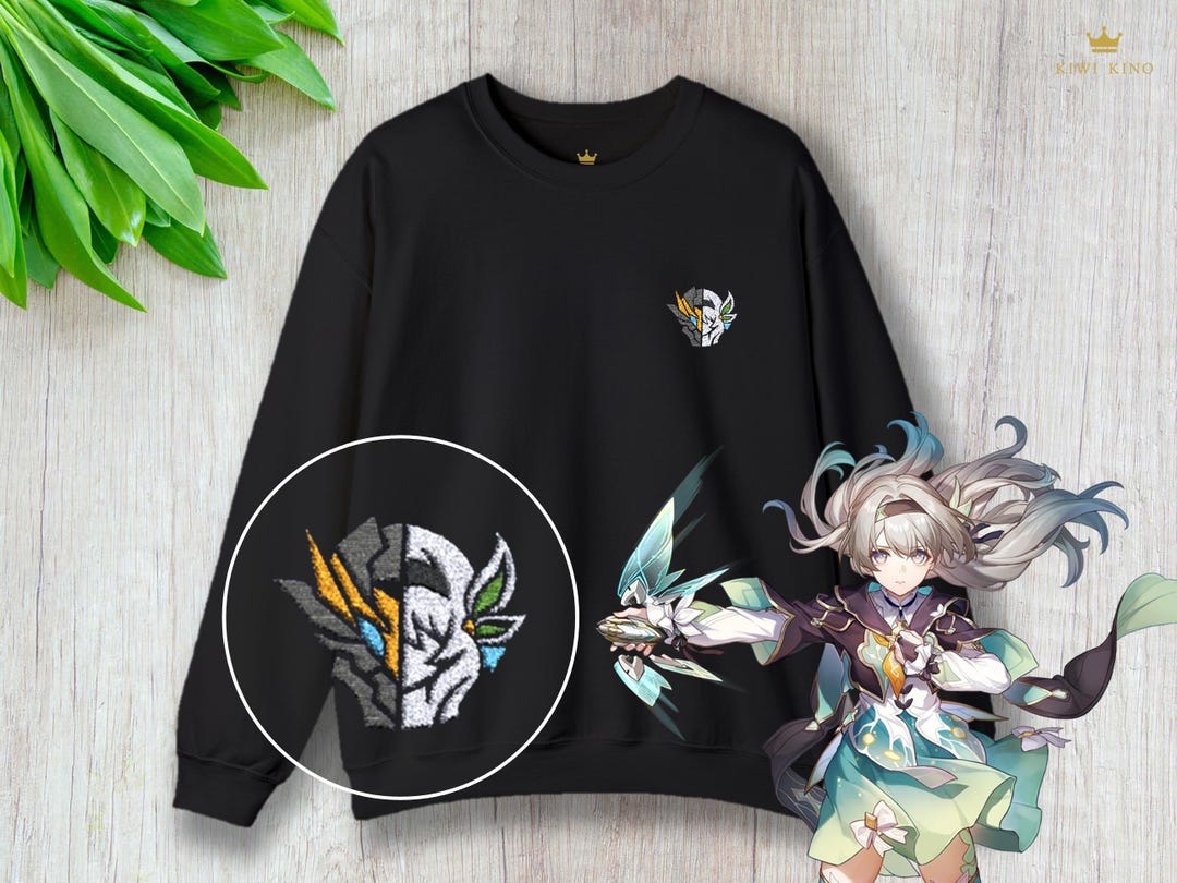 Embroidered Honkai Star Rail Firefly Unisex Heavy Crewneck Sweatshirt ...