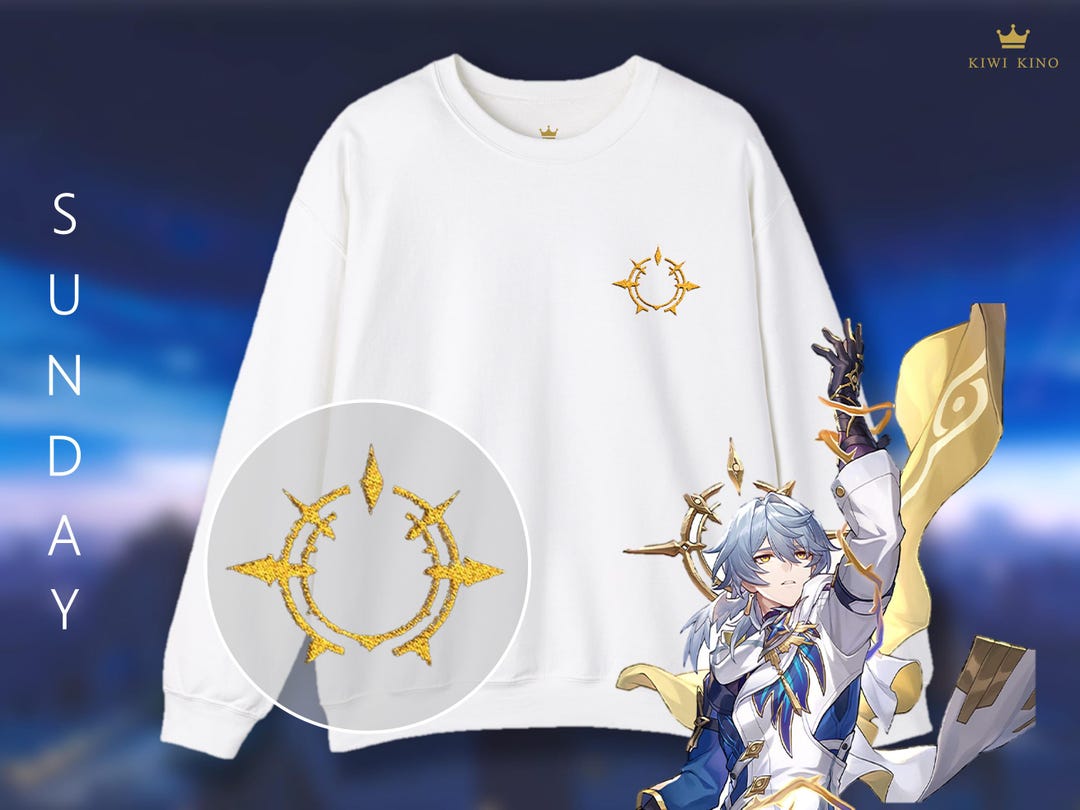 Embroidered Honkai Star Rail Sunday Unisex Heavy Crewneck Sweatshirt ...