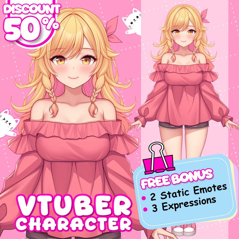 Custom Vtuber Live2d Model | Vtuber Model Commission | Vtuber Model ...