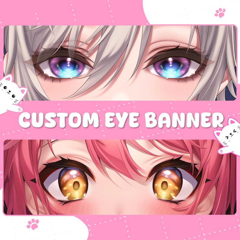 Custom Eye Banner | Personalized Anime Eye | Profile Cover for Twitch ...