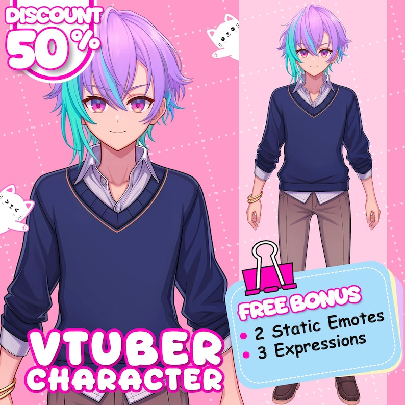 Vtuber Model Commission | Personalized Vtuber | Virtual Youtuber Avatar ...