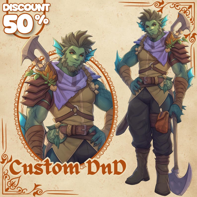 Custom DND Character Potrait, Dnd Commission Art, Dnd, Fantasy Art ...