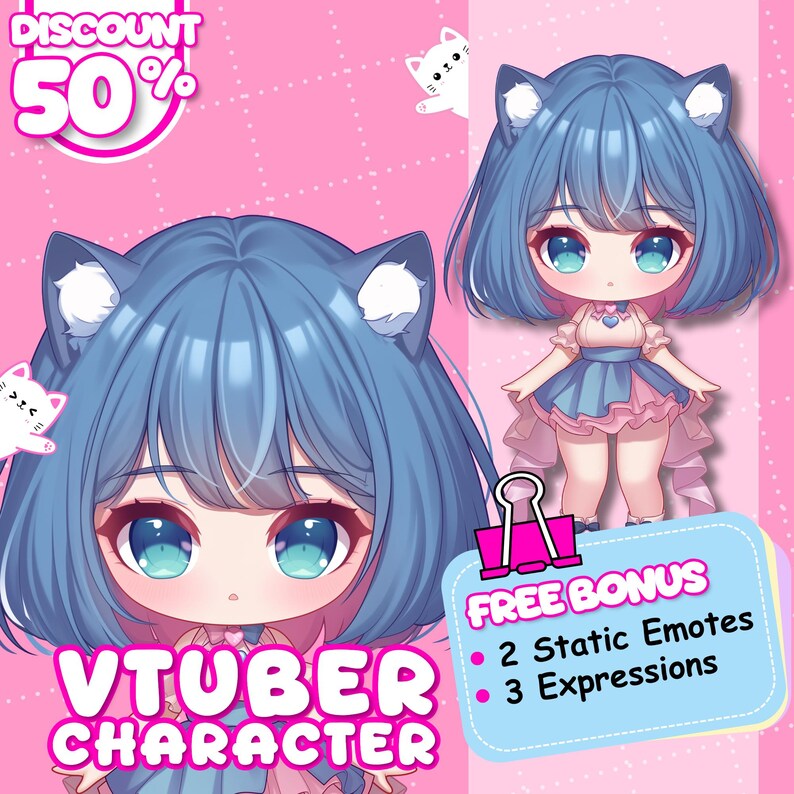 Custom Chibi Vtuber Model | Live2d Avatar Rigging Commission | Custom ...