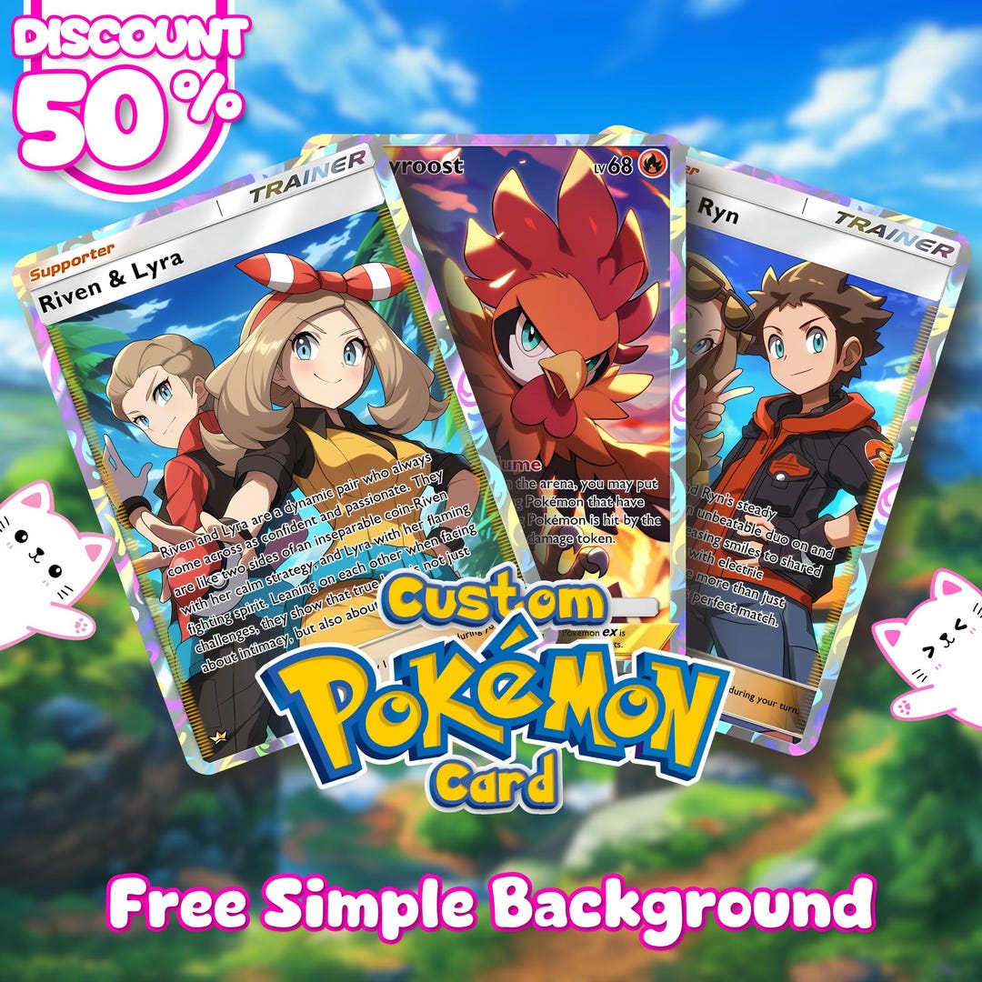 Custom Pokémon Card | Personalized Anime Trainer Card Commission ...