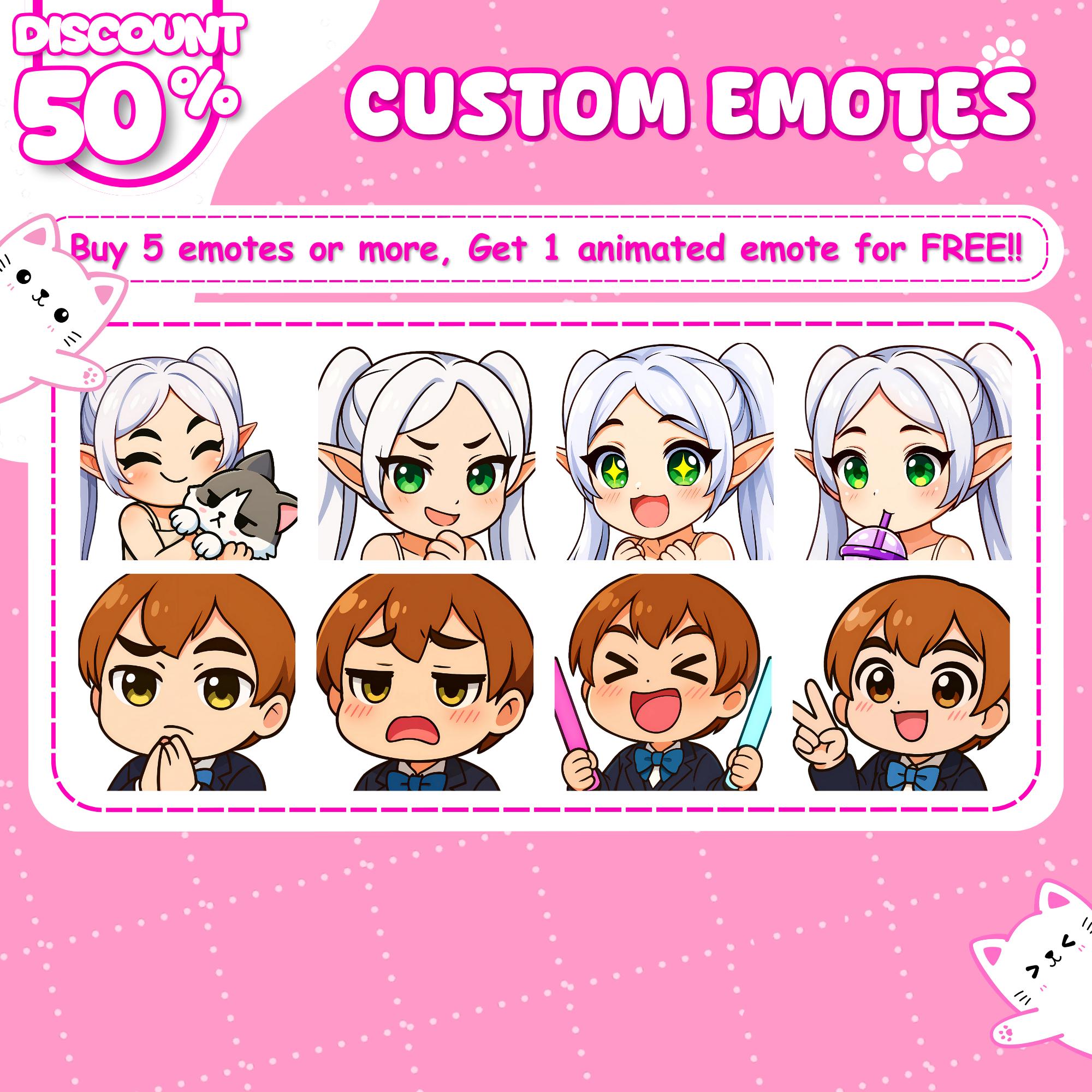 Custom Emotes Twitch Emoji Commission Discord Emote Artwork