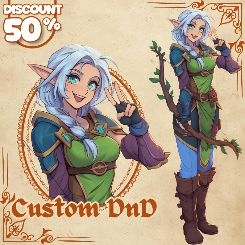 Custom DND Character Potrait, Dnd Commission, Fantasy Art, RPG ...