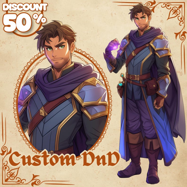 Custom DND Character Potrait, Dnd Commission, Fantasy Art, RPG ...