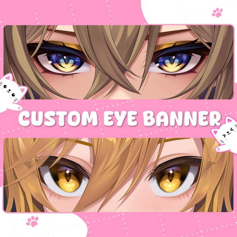 Custom Eye Banner | Personalized Anime Eye | Profile Cover for Twitch ...