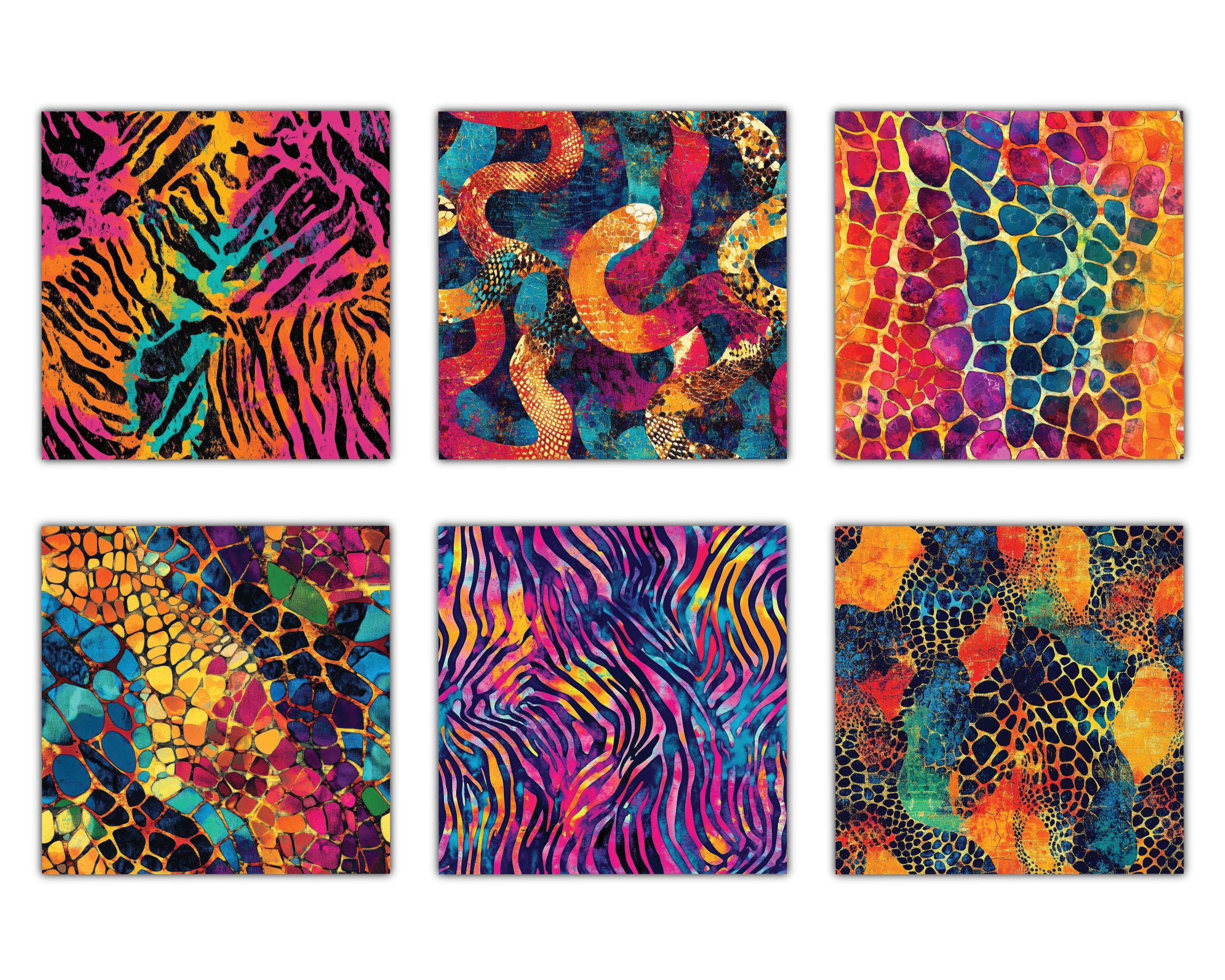 Batik Animal Print Digital Paper | Seamless Patterns (digital Download ...