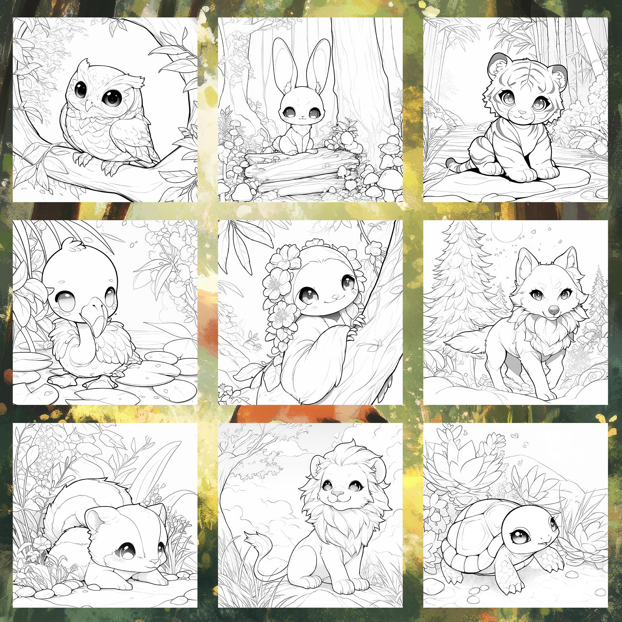 Cute Animal Coloring Pages | Kawaii Coloring Page | Adults and Kids ...
