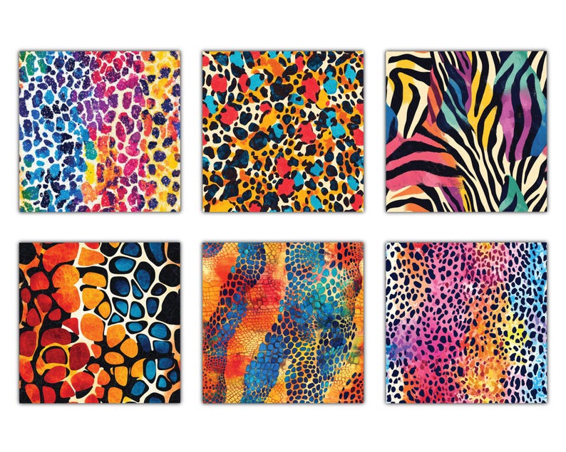 Batik Animal Print Digital Paper | Seamless Patterns (digital Download ...