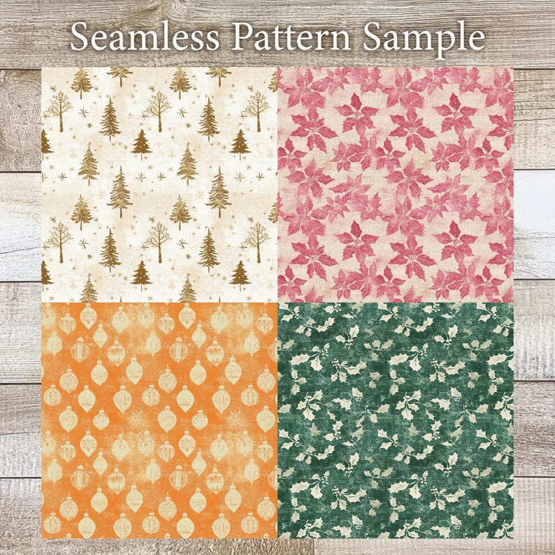 Monochrome Christmas Digital Papers | Holiday | Pastel | Junk Journal ...