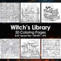 12 Witchy Coloring Pages-mystical Coloring Pages-spiritual Coloring ...