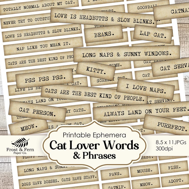 Printable Cat Sayings - Etsy