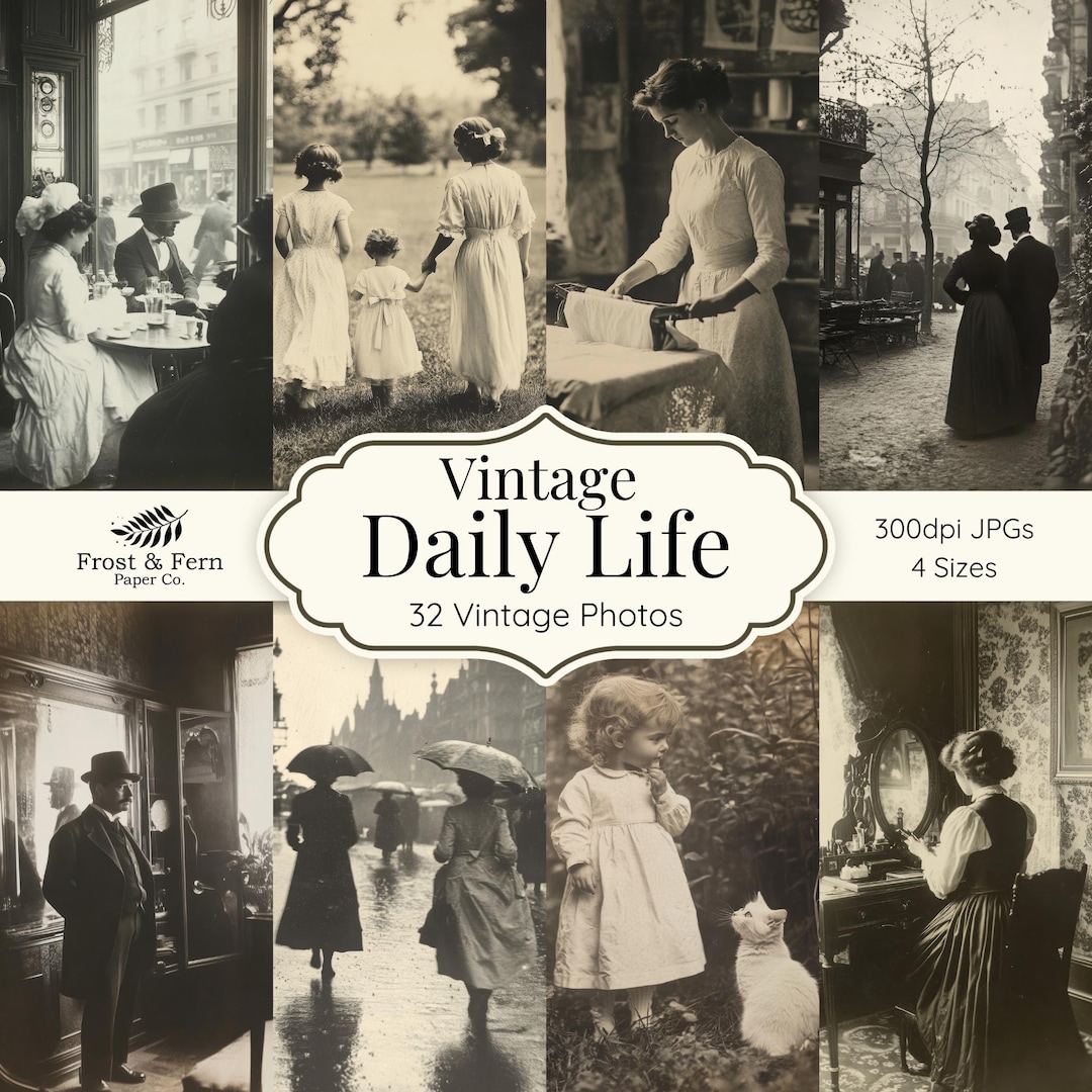 Vintage Daily Life Photo Ephemera | Printable Victorian Images (digital ...