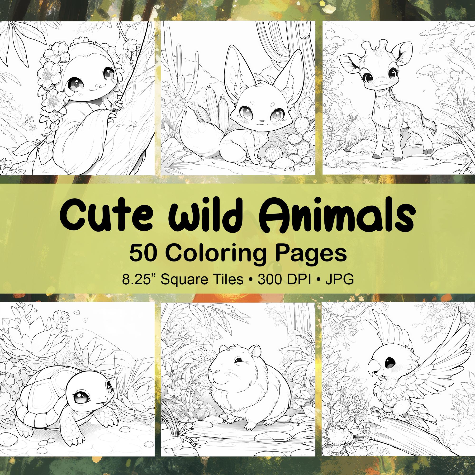 Cute Animal Coloring Pages | Kawaii Coloring Page | Adults and Kids ...