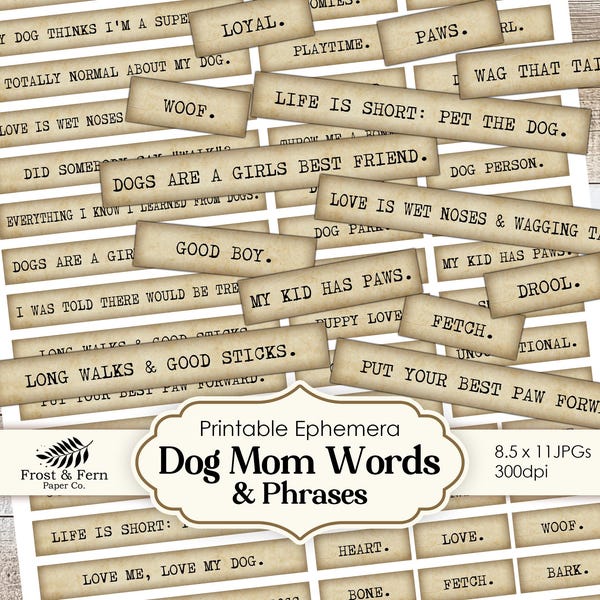 Dog Journal Scrapbook Stickers - Etsy