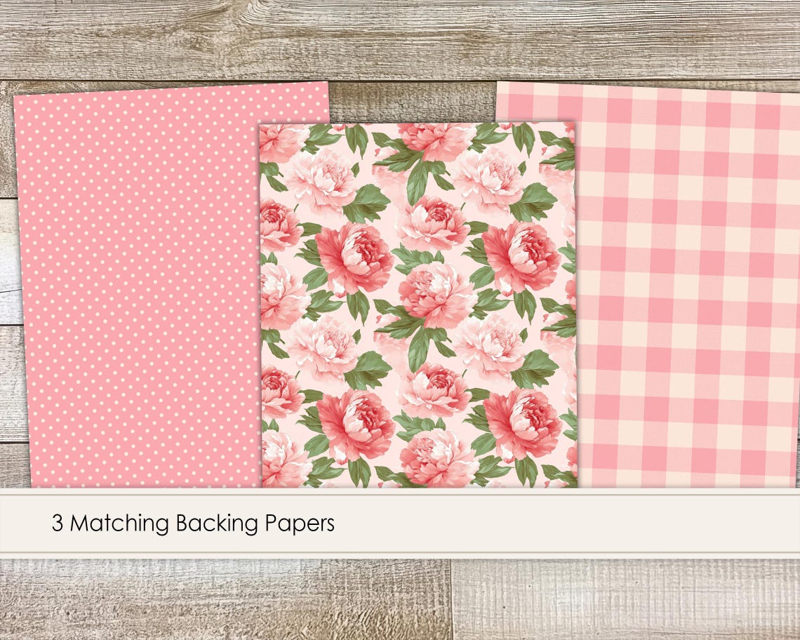 Shabby Pink Printable Journal Tags | Vintage Scrapbooking (digital ...