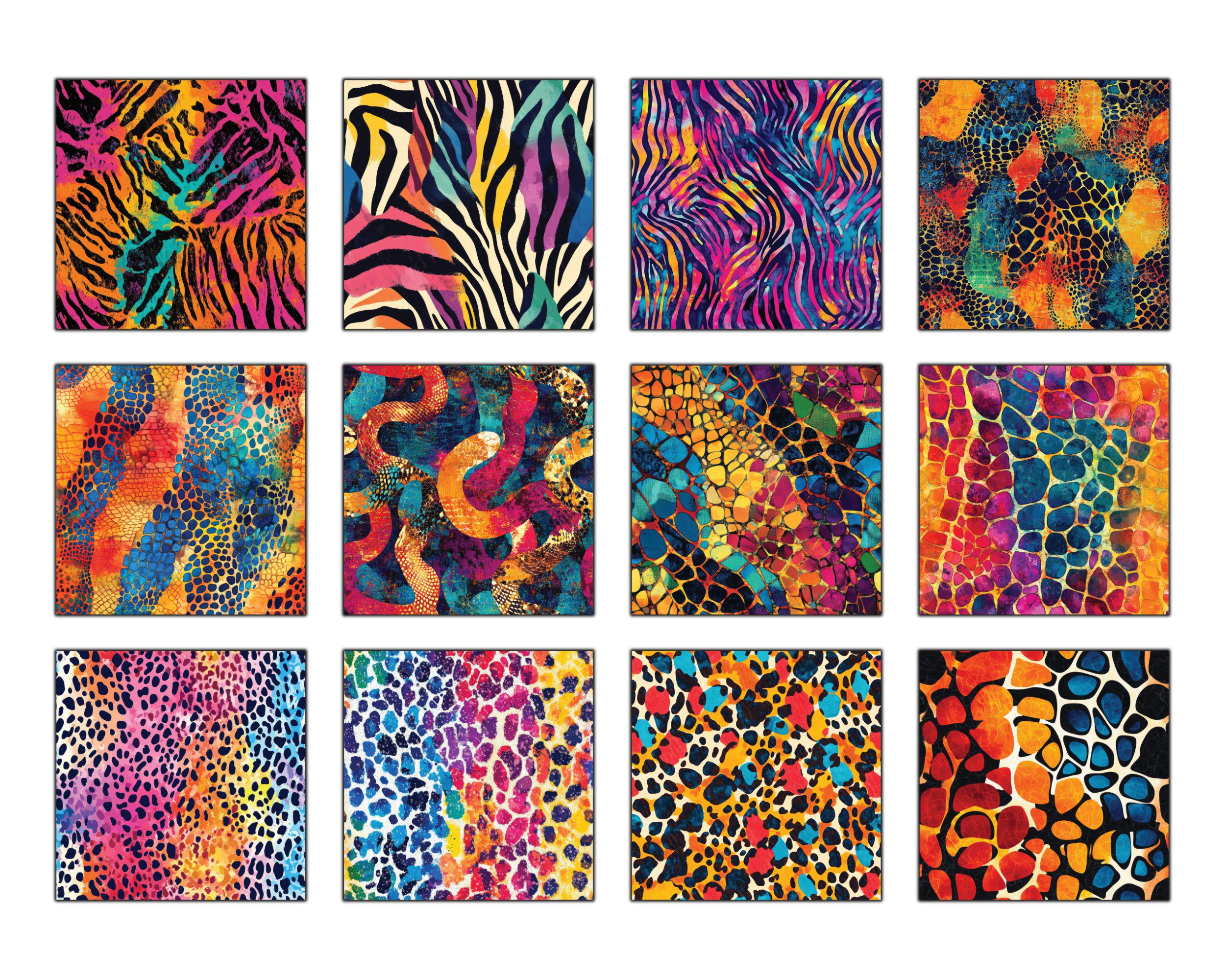 Batik Animal Print Digital Paper | Seamless Patterns (digital Download ...