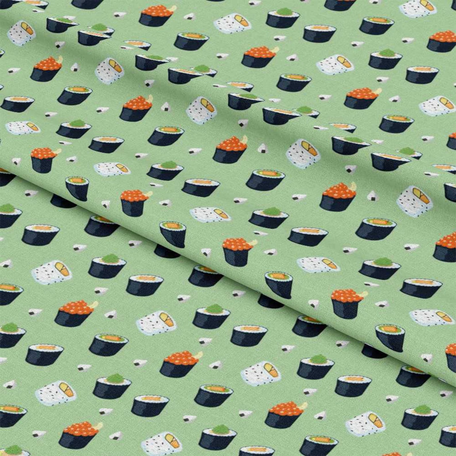 My Favorite Sushi Pattern 2 Quilting Cotton Fabric - Etsy