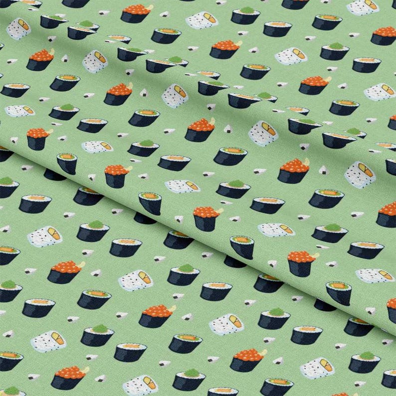 My Favorite Sushi Pattern 2 Quilting Cotton Fabric - Etsy
