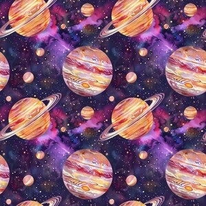 Solar System Pattern 17 Quilting Cotton Fabric - Etsy