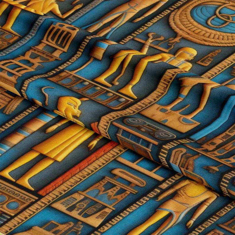 2D Ancient Egypt Pattern 27 Quilting Cotton Fabric - Etsy