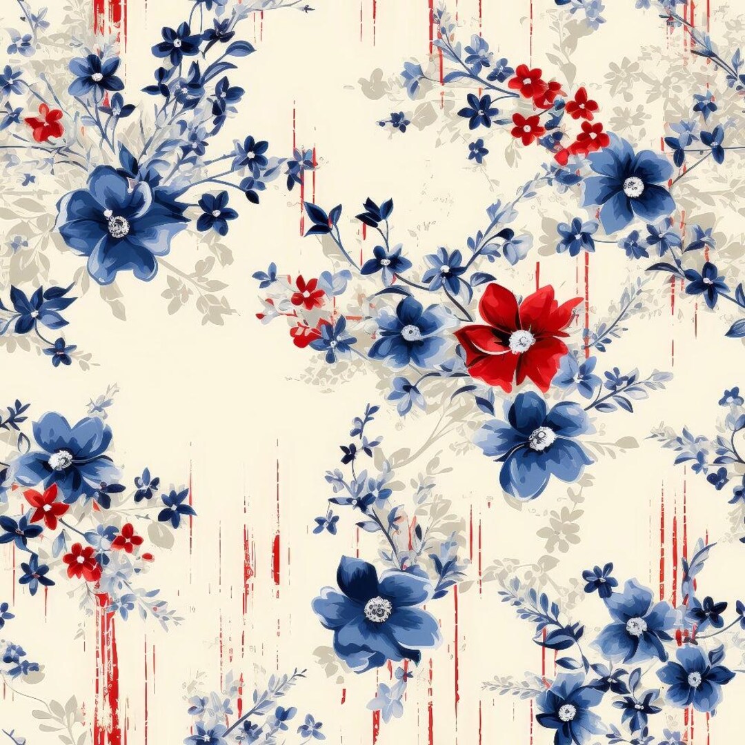 Patriotic Shabby Chic Pattern 10 Quilting Cotton Fabric - Etsy
