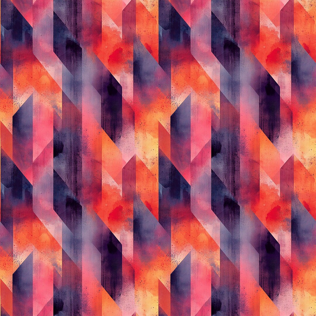 Mid Century Mod Geometric Pattern 9 Quilting Cotton Fabric - Etsy