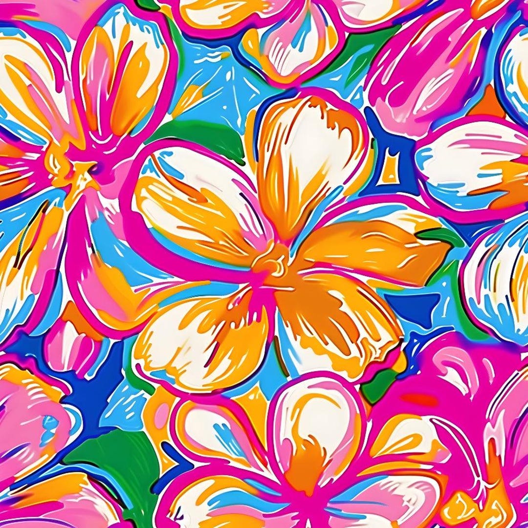 Groovy Lilly Pulitzer Hippie Pattern 20 Quilting Cotton Fabric - Etsy